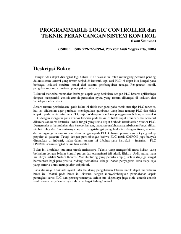 (PDF) Programmable logic control