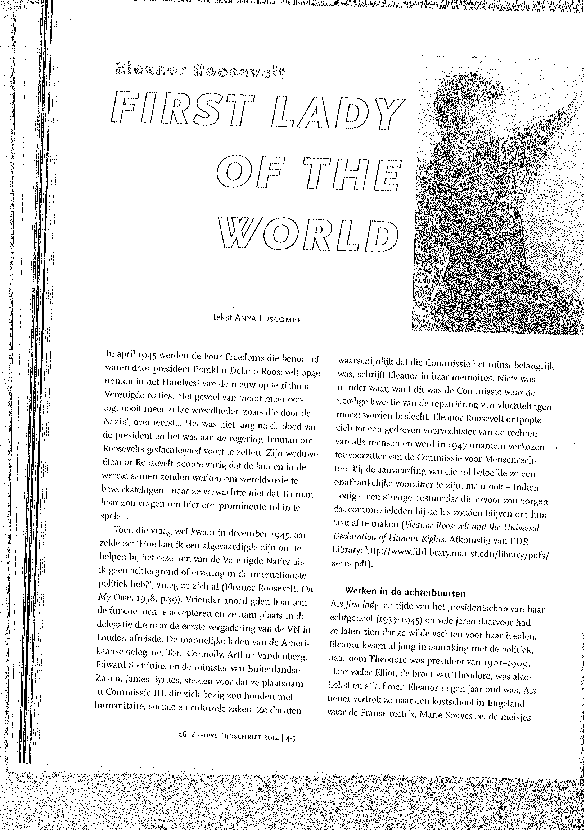 (PDF) Eleanor Roosevelt: First Lady of the World