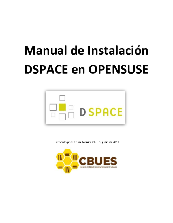 (PDF) Manual de Instalación DSPACE en OPENSUSE