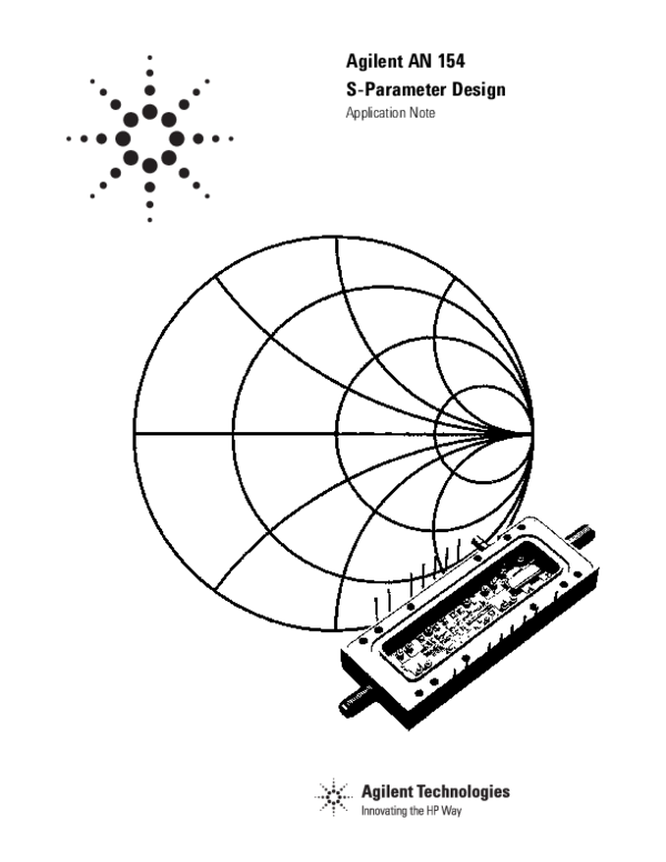 (PDF) S-Parameter Design by Agilent (Application Note)