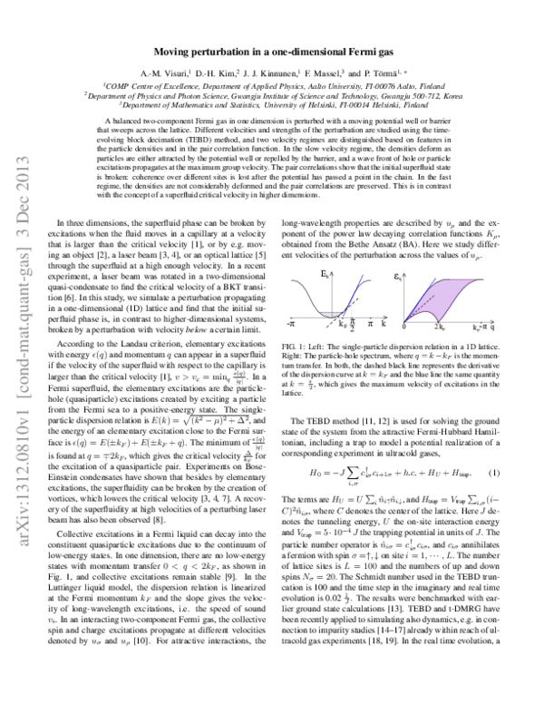 (PDF) Moving perturbation in a one-dimensional Fermi gas | Francesco Massel - Academia.edu