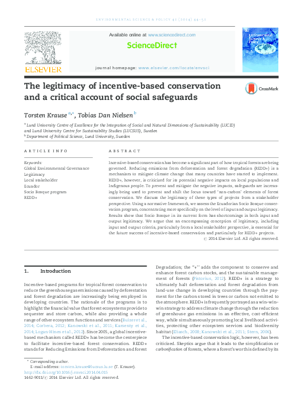 (PDF) Krause and Nielsen 2014 The legitimacy of incentive-based ...