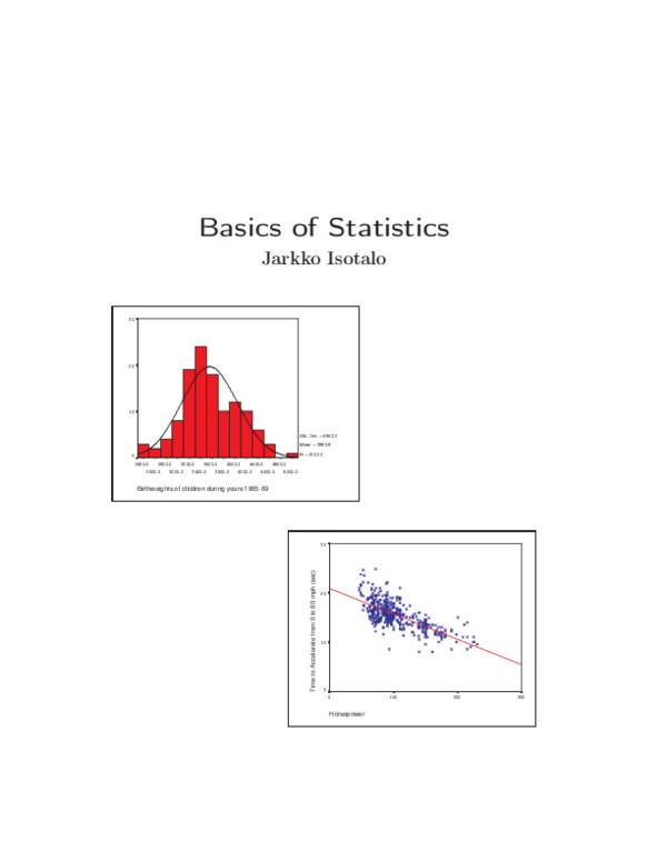 (PDF) Basics of Statistics