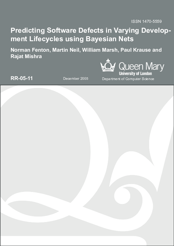 (PDF) Predicting software defects in varying development lifecycles using Bayesian nets