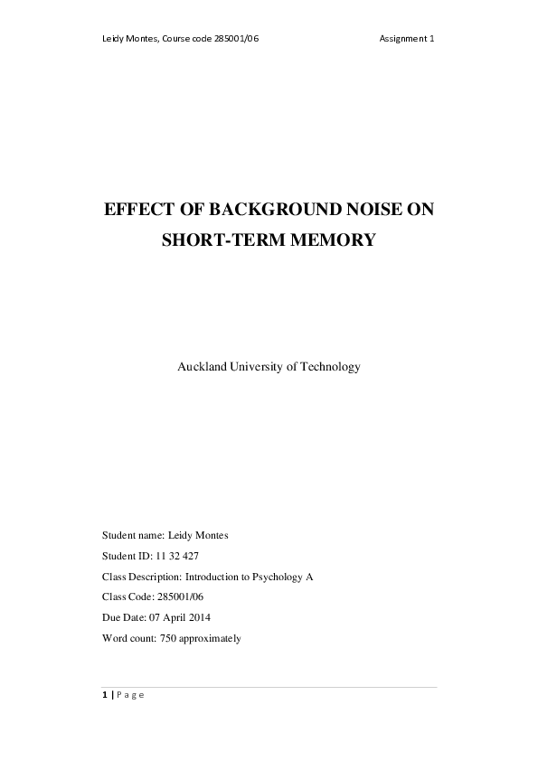 (DOC) Hard Copy..EFFECT OF BACKGROUND NOISE ON SHORT