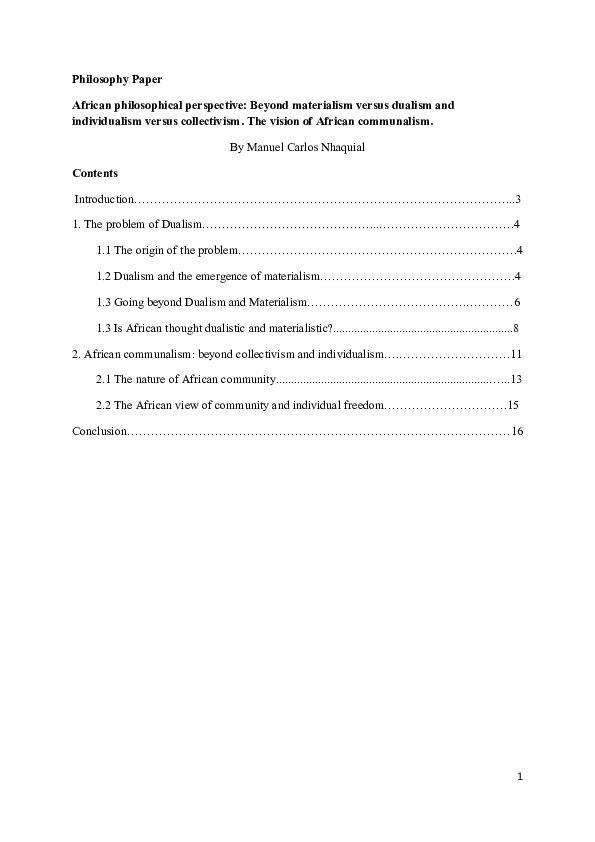 (DOC) Philosophy Paper