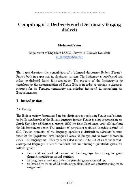 PDF Télécharger berber language dictionary Gratuit PDF | PDFprof.com