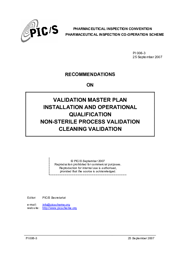 (PDF) PHARMACEUTICAL INSPECTION CONVENTION PHARMACEUTICAL INSPECTION CO ...