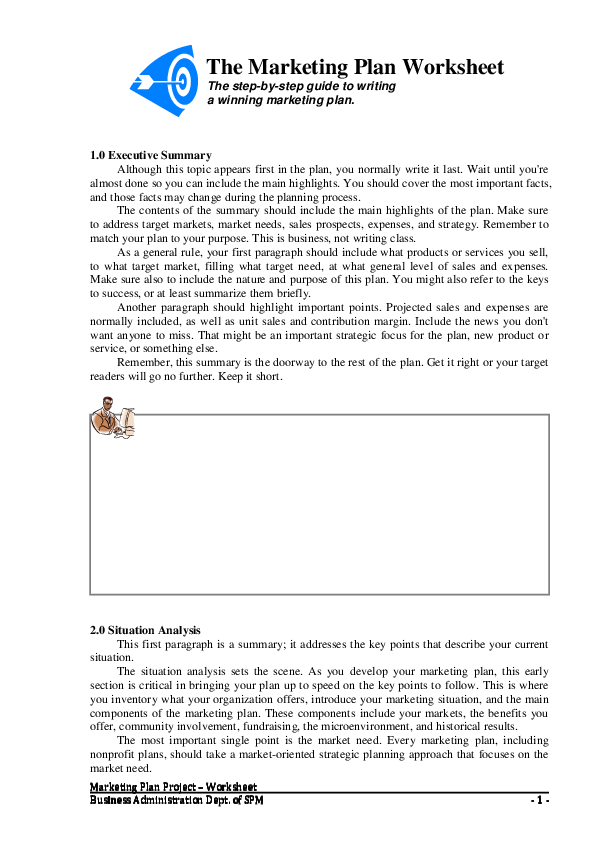 (PDF) Worksheet-on-marketing-plan