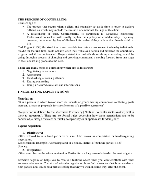 (DOC) counselling process
