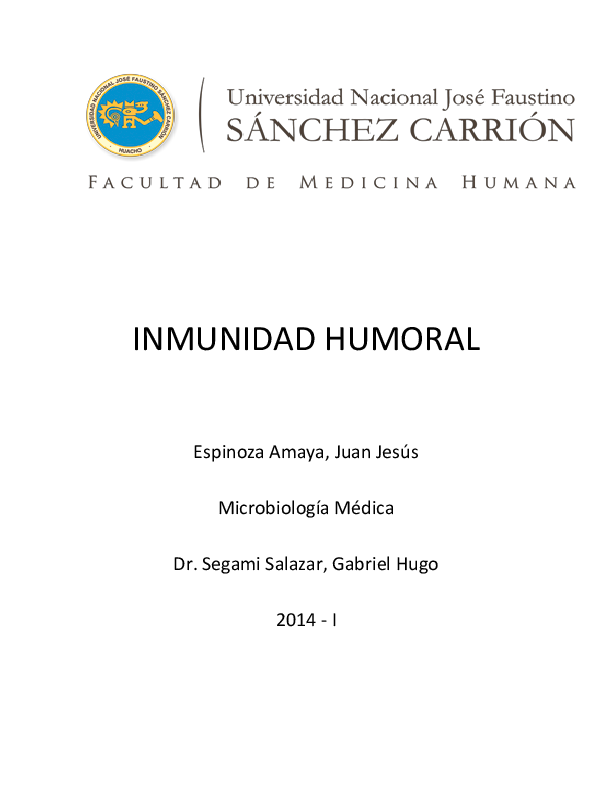 (DOC) INMUNIDAD HUMORAL
