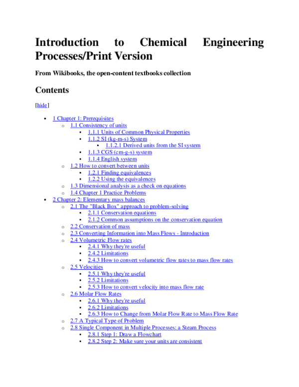 (PDF) Introduction to Chemical Engineering Processes