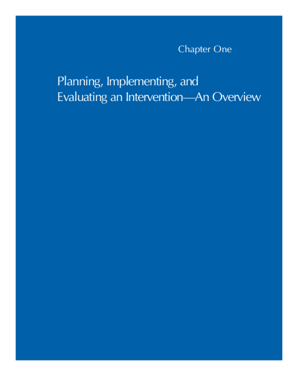 (PDF) Chapter One Planning, Implementing, and Evaluating an ... (PDF) Chapter One Planning, Implementing, and Evaluating an ...