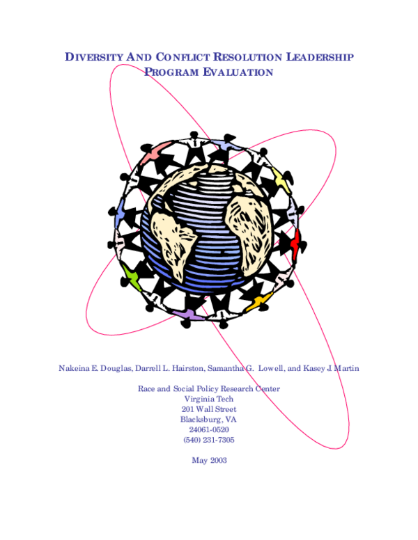 (PDF) DIVERSITY AND CONFLICT RESOLUTION LEADERSHIP PROGRAM EVALUATION