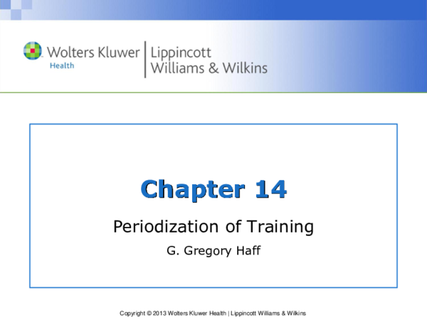 (PPT) Chapter14 Periodization of Training