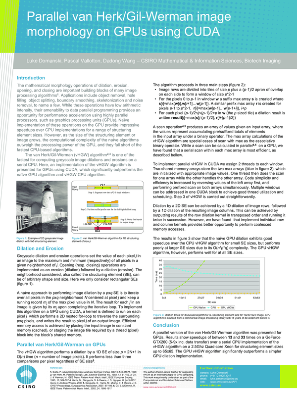 (PDF) Parallel van Herk/Gil-Werman image morphology on GPUs using CUDA