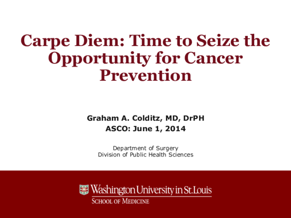 (PDF) ASCO ACS Award Lecture - Carpe Diem: Time to Seize the ...