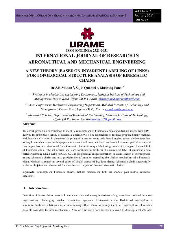 (PDF) A NEW THEORY (BASED ON INVARIENT LABELING OF LINKS) FOR TOPOLOGICAL STRUCTURE ANALYSIS OF ...