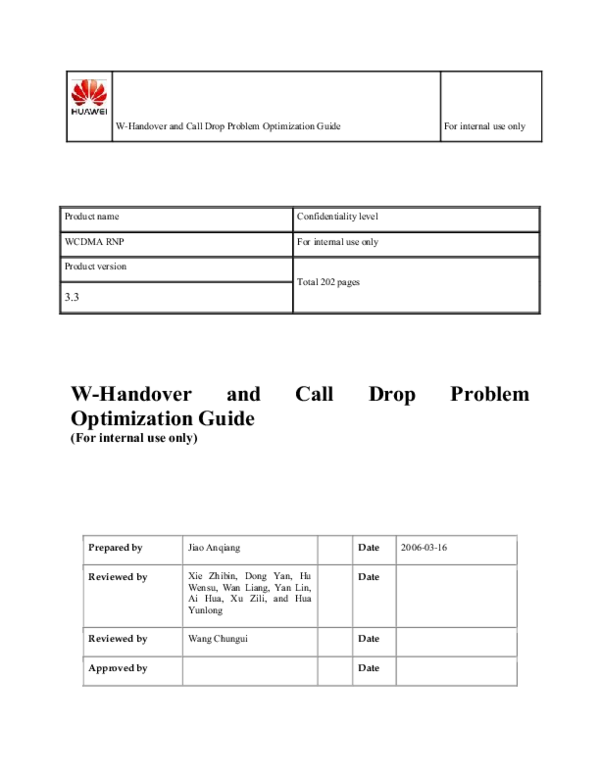 (PDF) Huawei WCDMA-Kpi-Analysis
