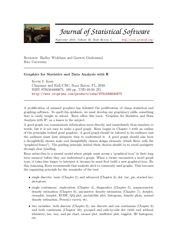 (PDF) Graphics for Statistics and Data Analysis with R | Garrett Grolemund - Academia.edu