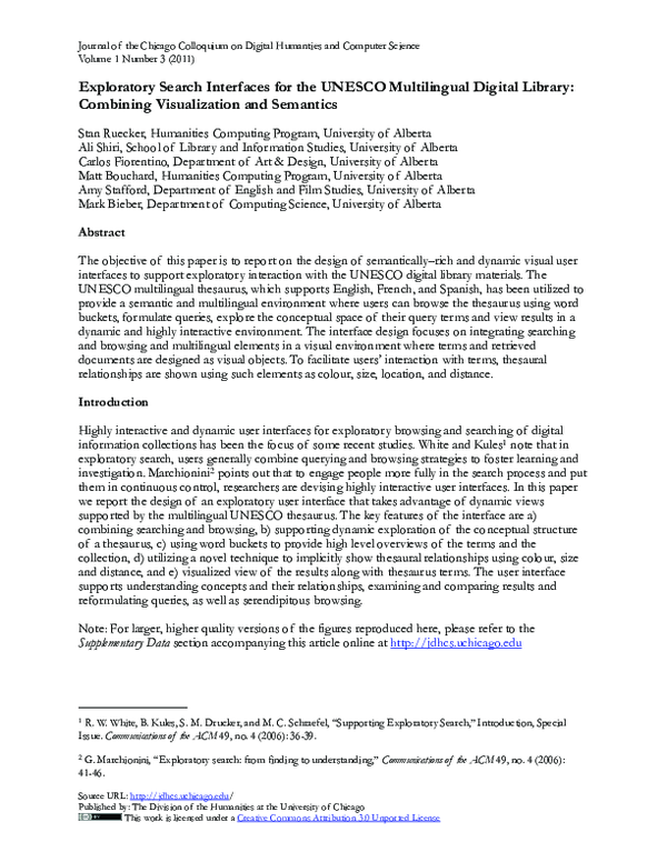 (PDF) Exploratory Search Interfaces for the UNESCO Multilingual Digital Library: Combining ...