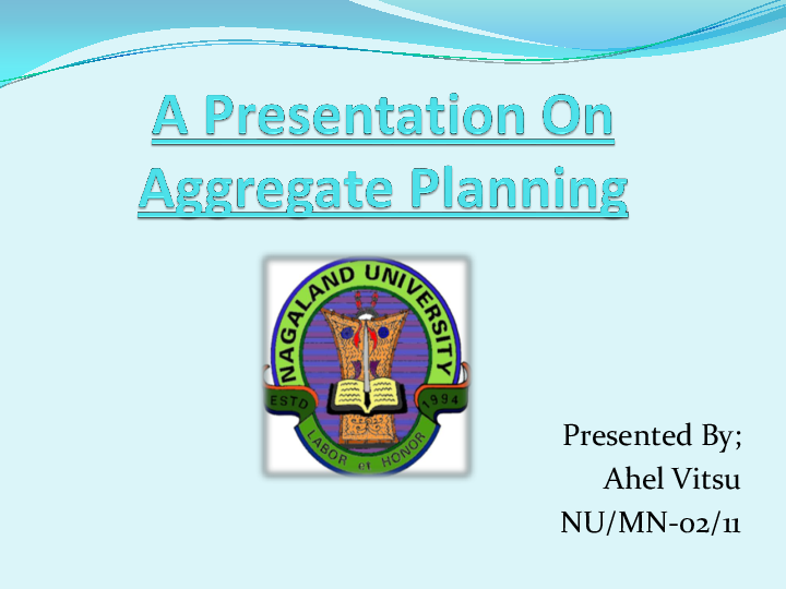 (PPT) Aggregate Planning - Production and Operations Management