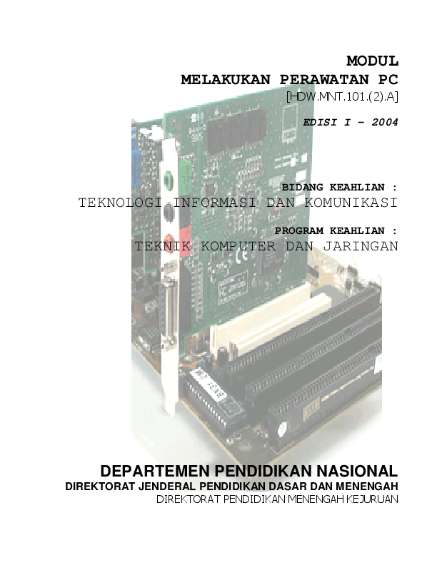 (PDF) Modul 5 - Melakukan Perawatan PC
