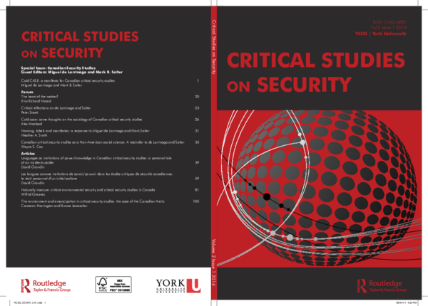 (PDF) Canadian Security Studies