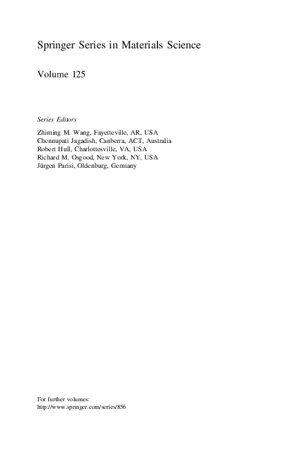 (PDF) Springer Series in Materials Science Volume 125 Series Editors