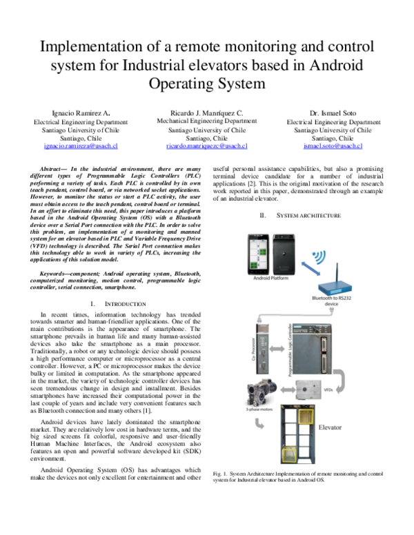 (PDF) Implementation of remote monitoring and control system for ...