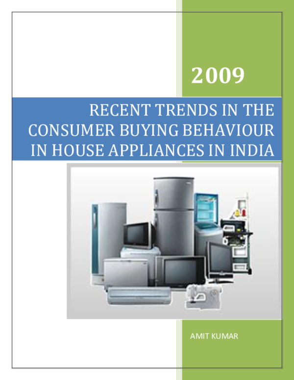 (PDF) RECENT TRENDS IN THE CONSUMER BUYING BEHAVIOUR IN HOUSE ...