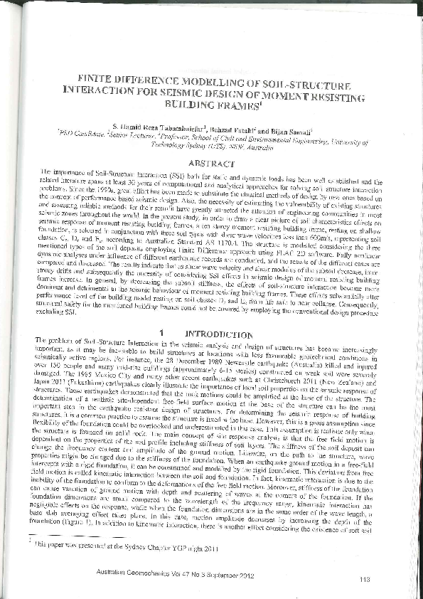 (PDF) Finite Element Modelling of Soil-Structure Interaction