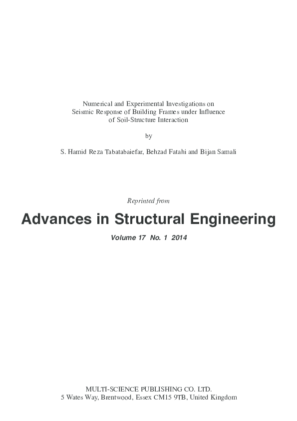 (PDF) Numerical and Experimental Investigations on Seismic Response of Building Frames under ...