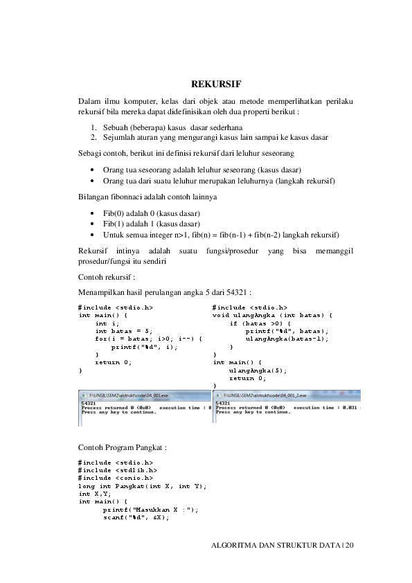 (DOC) REKURSIF Dalam ilmu komputer