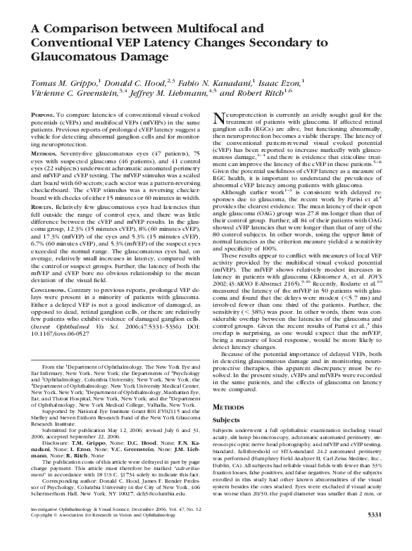 (PDF) A Comparison between Multifocal and Conventional VEP Latency ...