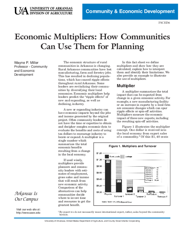 (PDF) Community & Economic Development Economic Multipliers: How ...