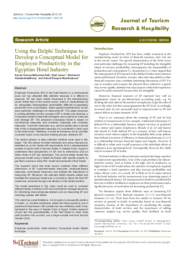 Pdf Using The Delphi Technique To Develop A Conceptual Model For