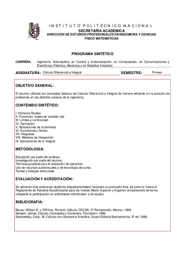 (PDF) 01-Calculo Dif e Integral