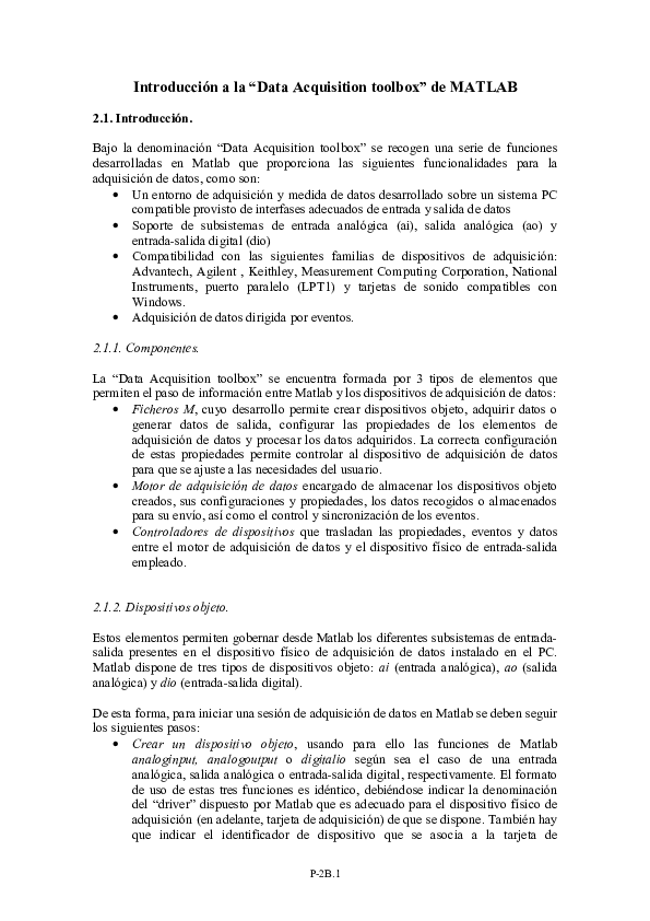(PDF) Introducción a la “Data Acquisition toolbox” de MATLAB