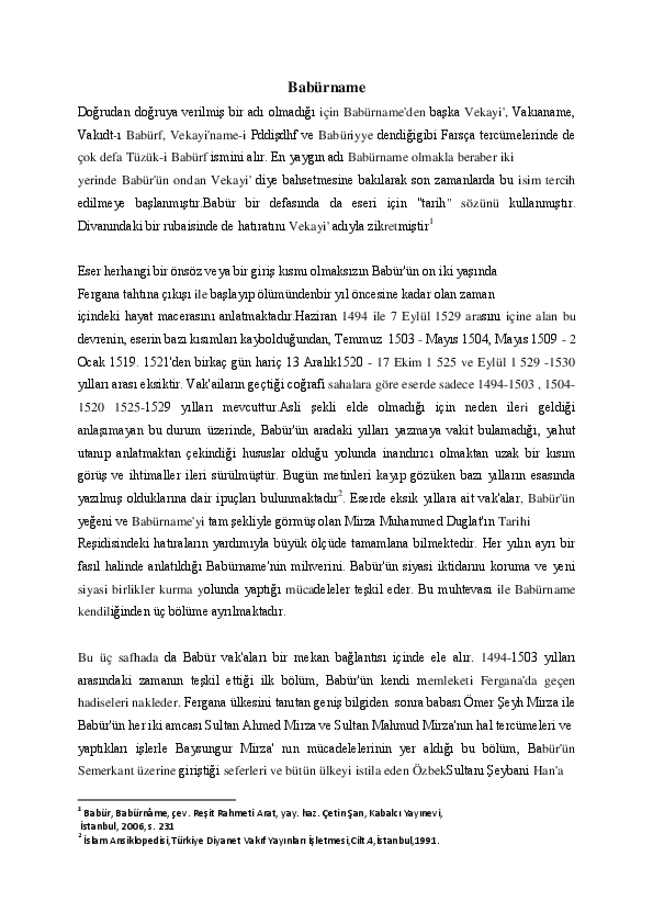 (DOC) Babürname