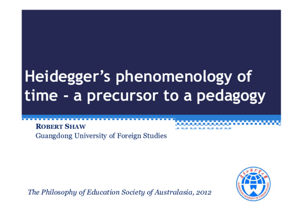 (PDF) Time, Heidegger, Science