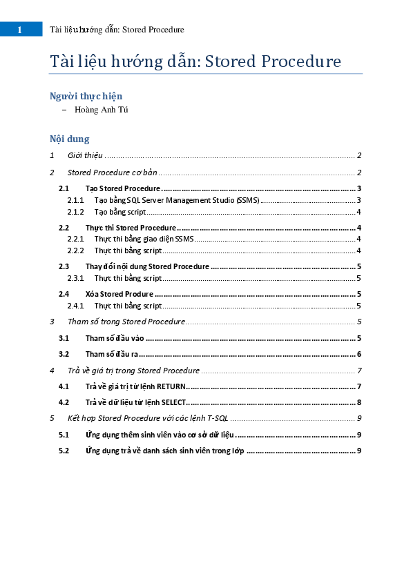 (PDF) Stored Procedure