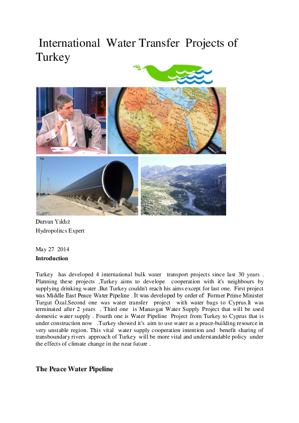 (DOC) International Water Transfer Projects of Turkey
