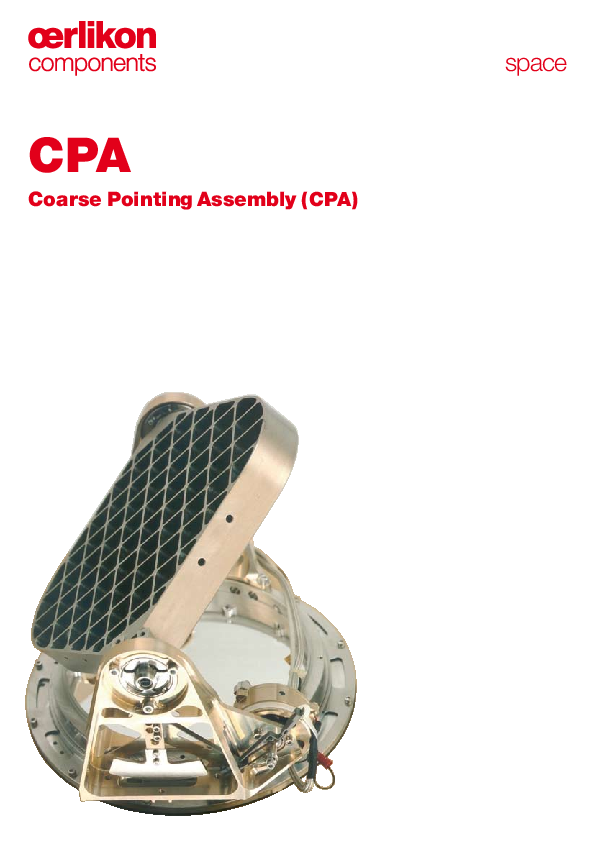 (PDF) space CPA Coarse Pointing Assembly (CPA