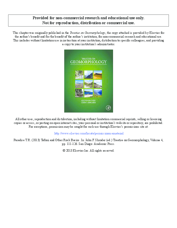 (PDF) Tafoni and Rock Basins (gnammas, solution pits)