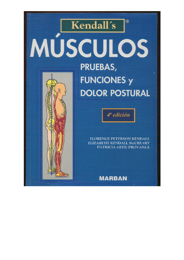 (PDF) Kendall's Músculos, pruebas, funciones y dolor postural 1