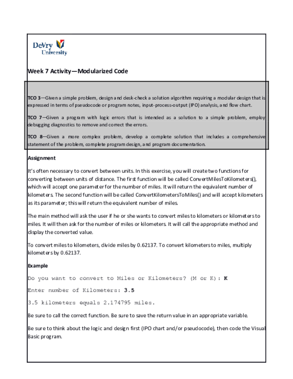 (DOC) Week 7 Activity—Modularized Code