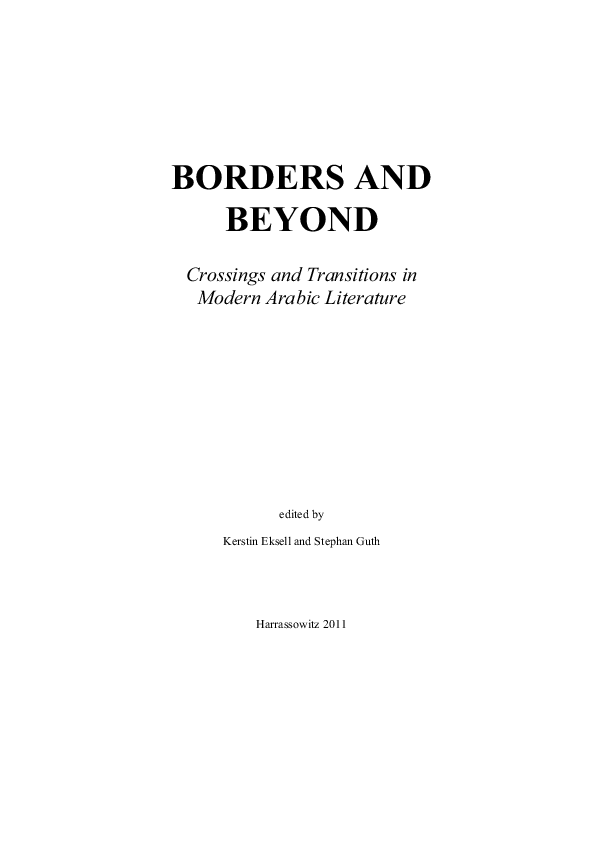 (PDF) Borders and Beyond: Crossings and Transitions in Modern Arabic ...