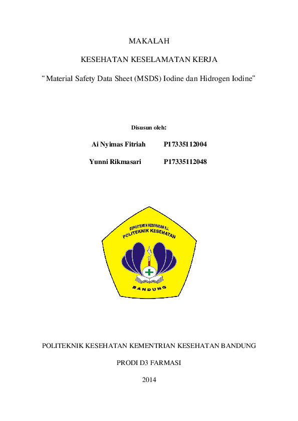 (DOC) Pengertian Material Safety Data Sheet 4 2.2 Uraian Penyajian ...