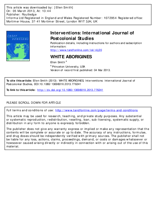 White Aborigines: Xavier Herbert, PR Stephensen and the Publicist